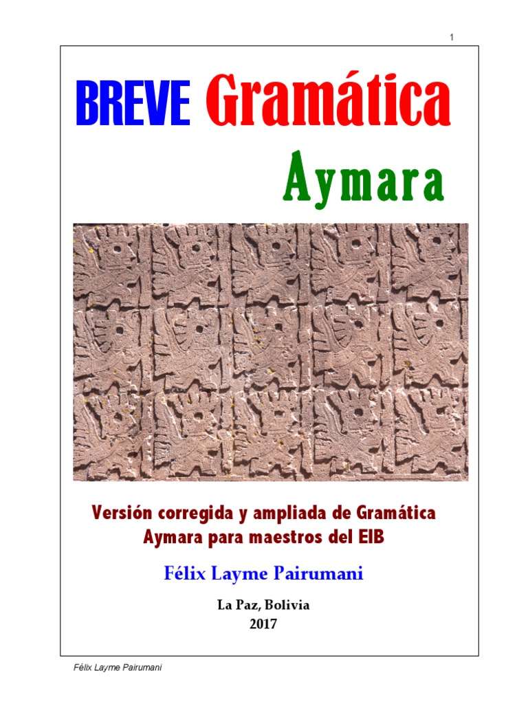 Gramática Aymara Completa | PDF | Lengua española | Vocal