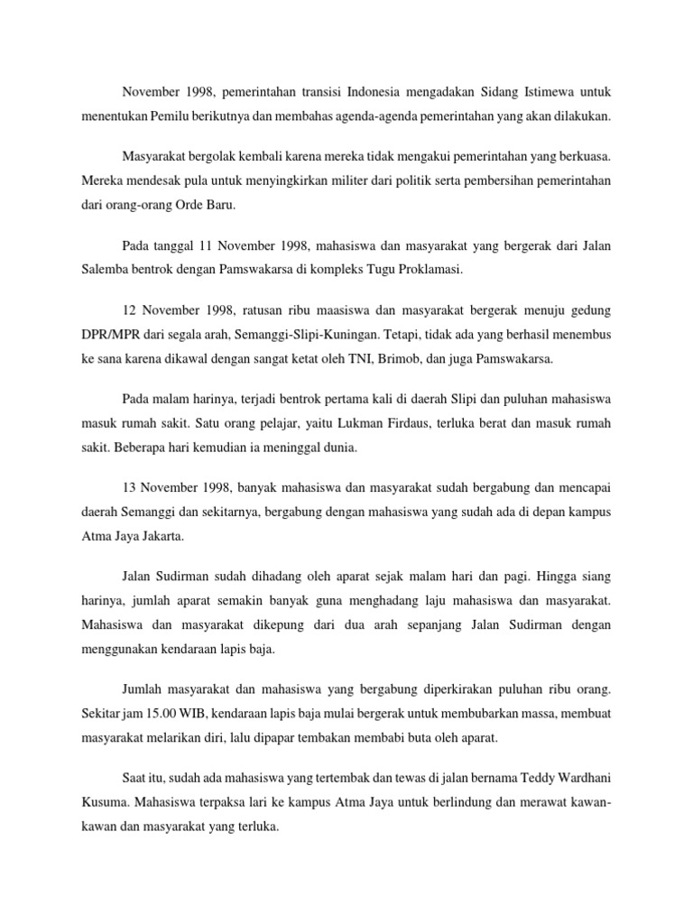 Tragedi Semanggi 1 | PDF