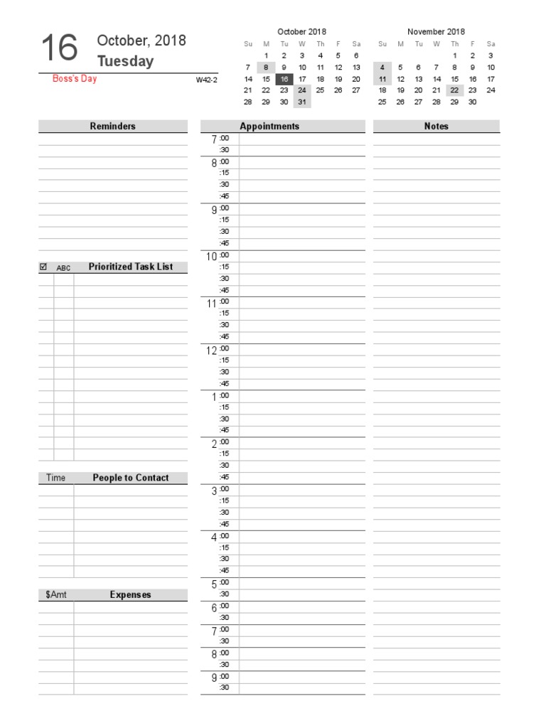 Printable Daily Planner | PDF | March Observances | Easter