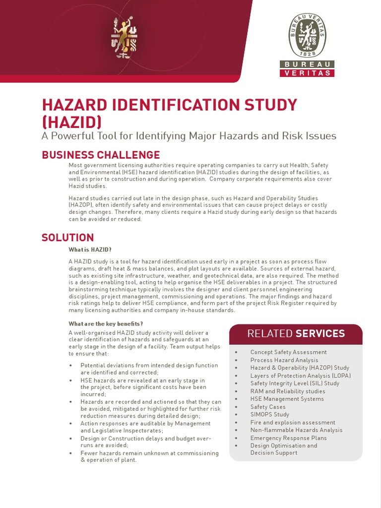 Hazard Identification Study SS RISK4 160410 1 | PDF | Safety | Hazards