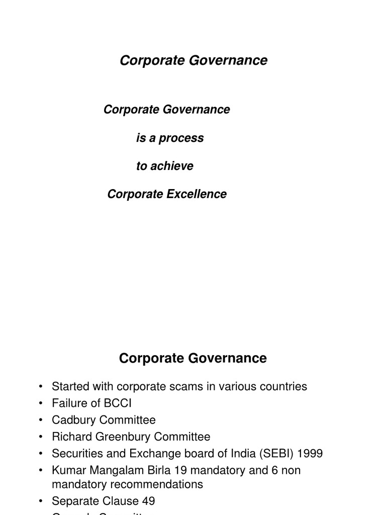 Understanding Corporate Governance Essentials | PDF | Corporate ...