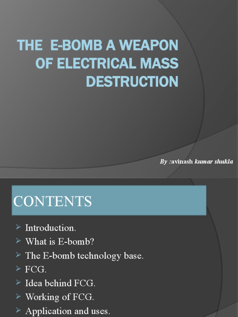 The E Bomb-A Weapon of Electrical Mass Destruction | PDF | Bomb ...
