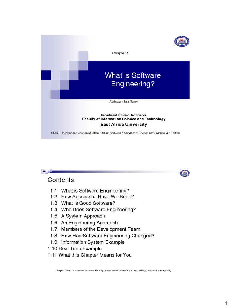 Lecture 1 - Introduction To Software Engineering PDF | PDF | System ...