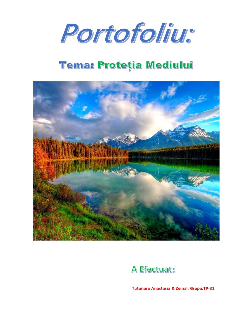 Portofoliu-Protectia Mediului. | PDF