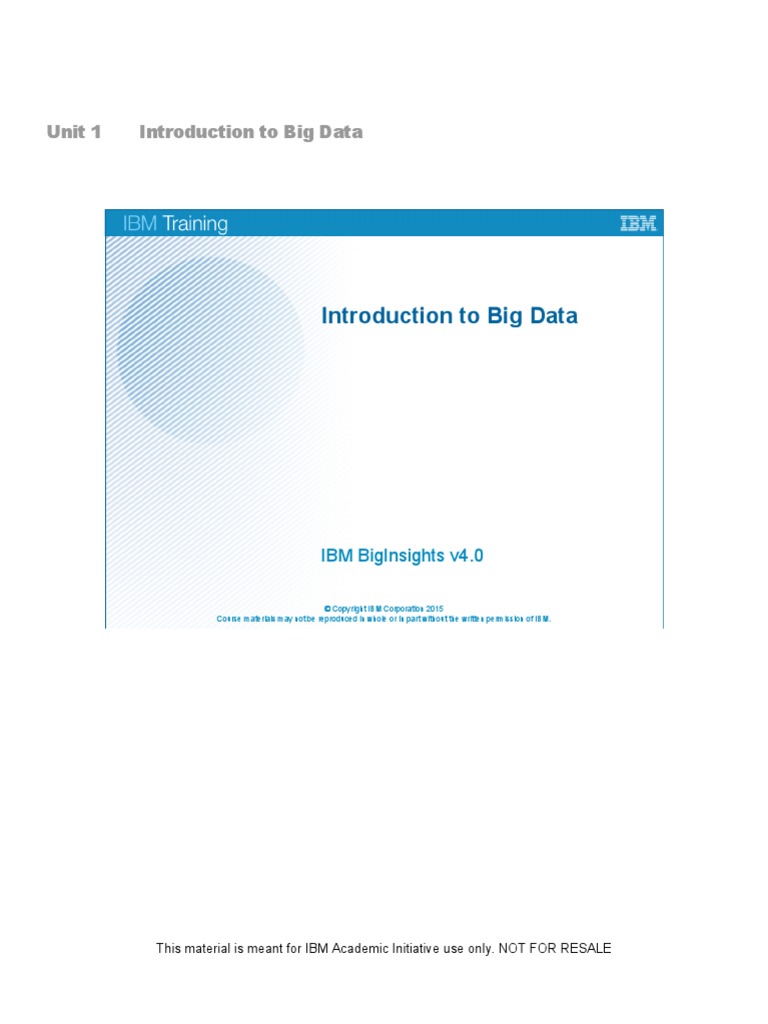 IBM Introduction To Big Data | PDF | Big Data | Information Technology