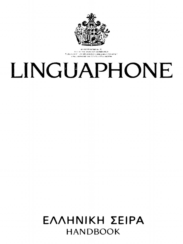 Linguaphone Greek - Handbook | PDF