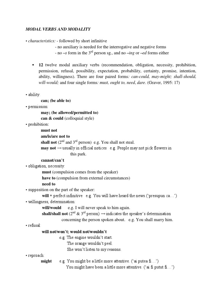 Modal Verbs | PDF | Linguistics | Cognitive Science