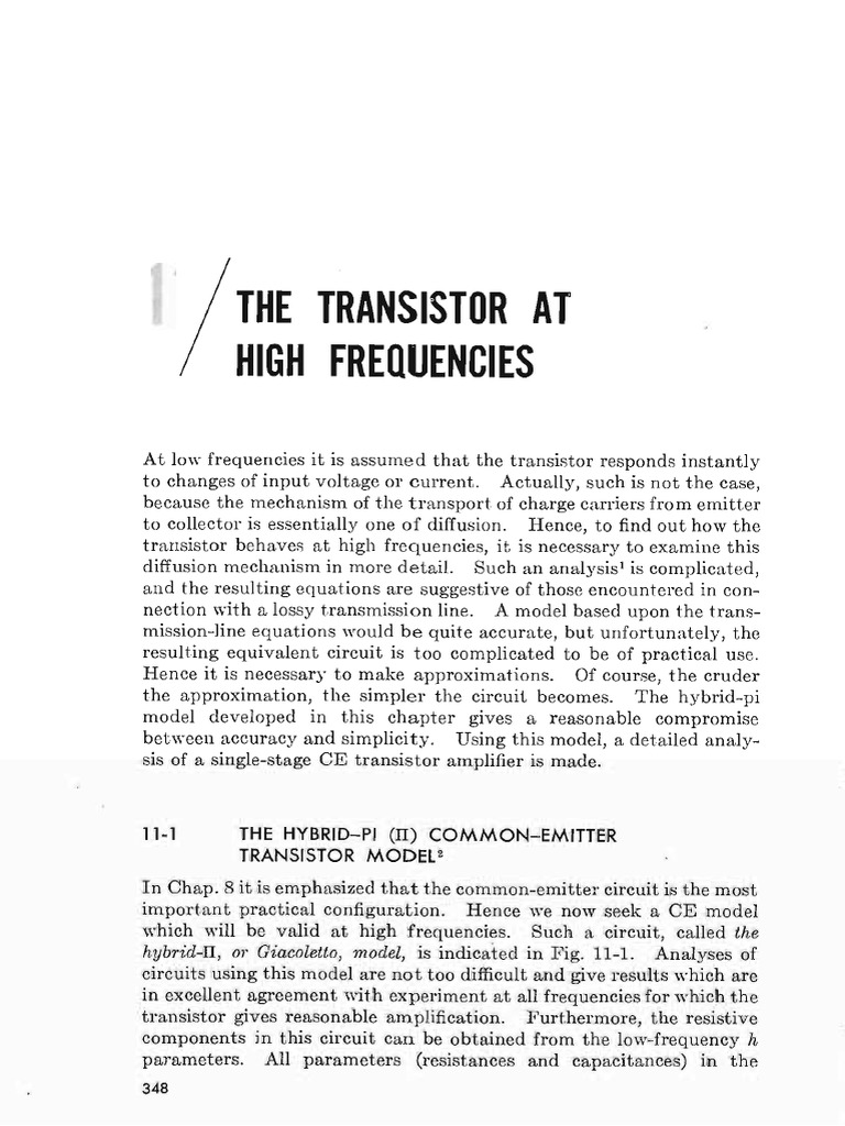 Transistor at High Frequency | PDF