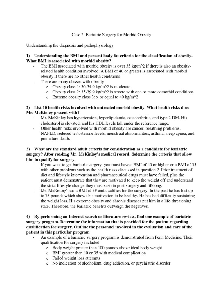 Case 2 Bariac Surgery | PDF | Bariatric Surgery | Stomach