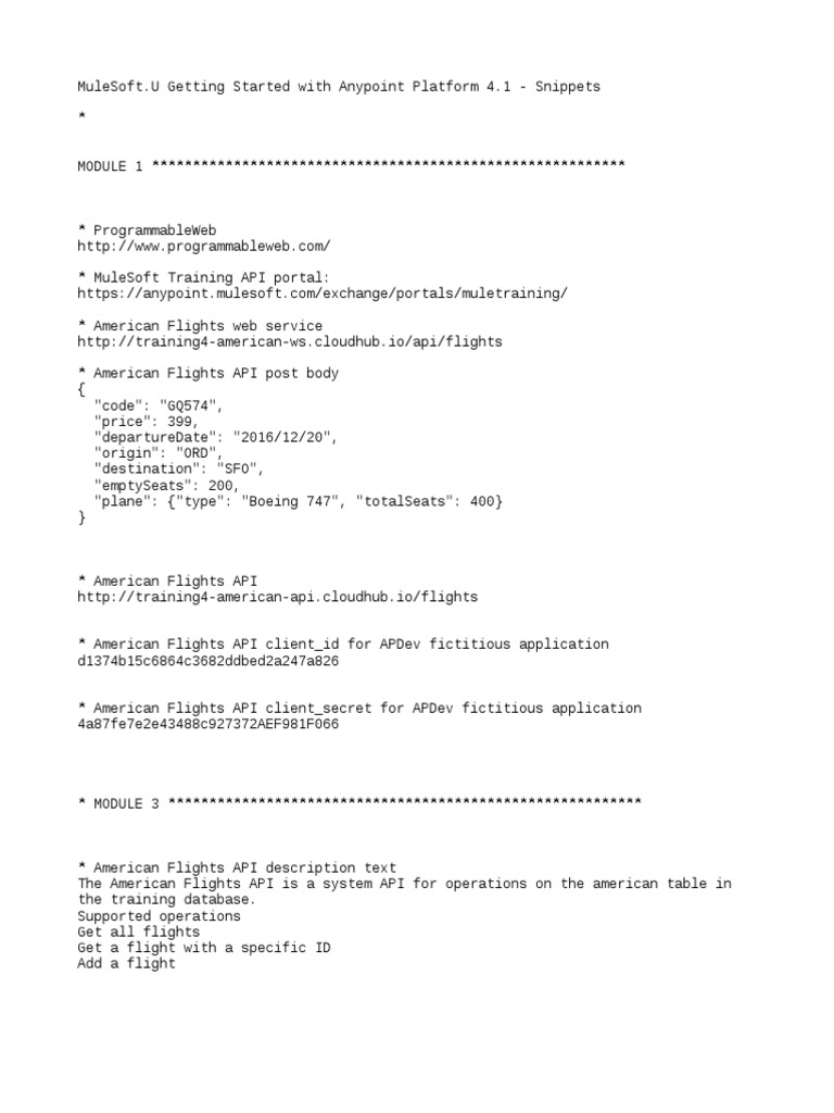 MUStart4.1 Snippets | PDF | Application Programming Interface | Databases