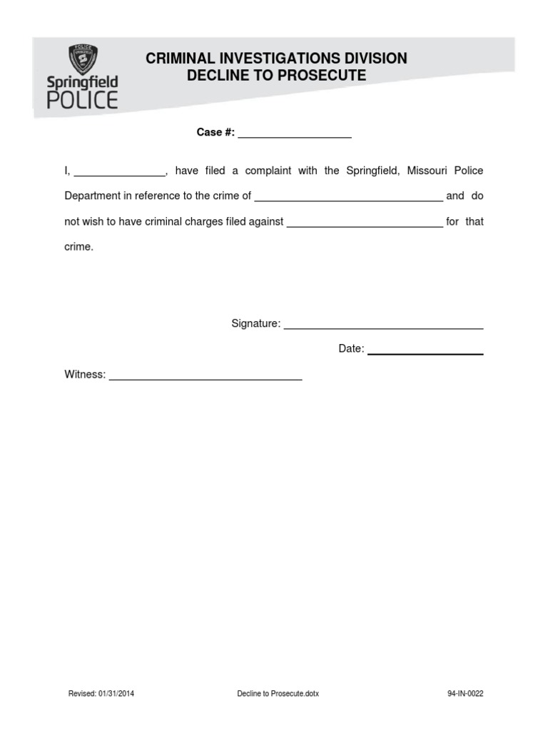 Springfield Police Department | PDF