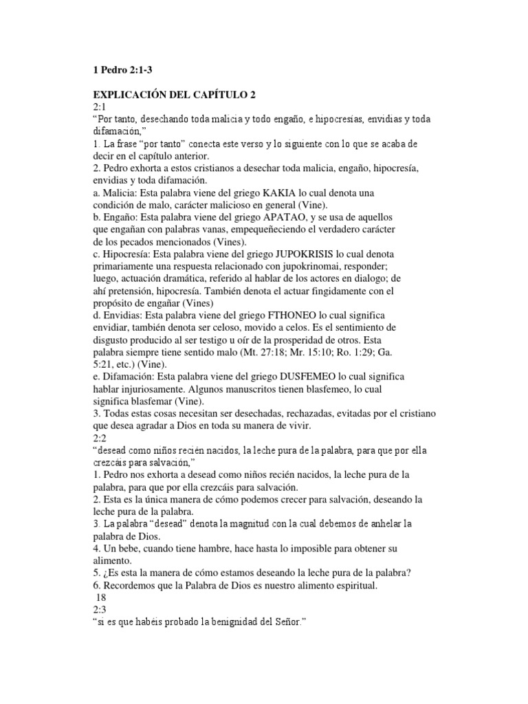 1 Pedro 2 | PDF | Salvación | Religión y creencia