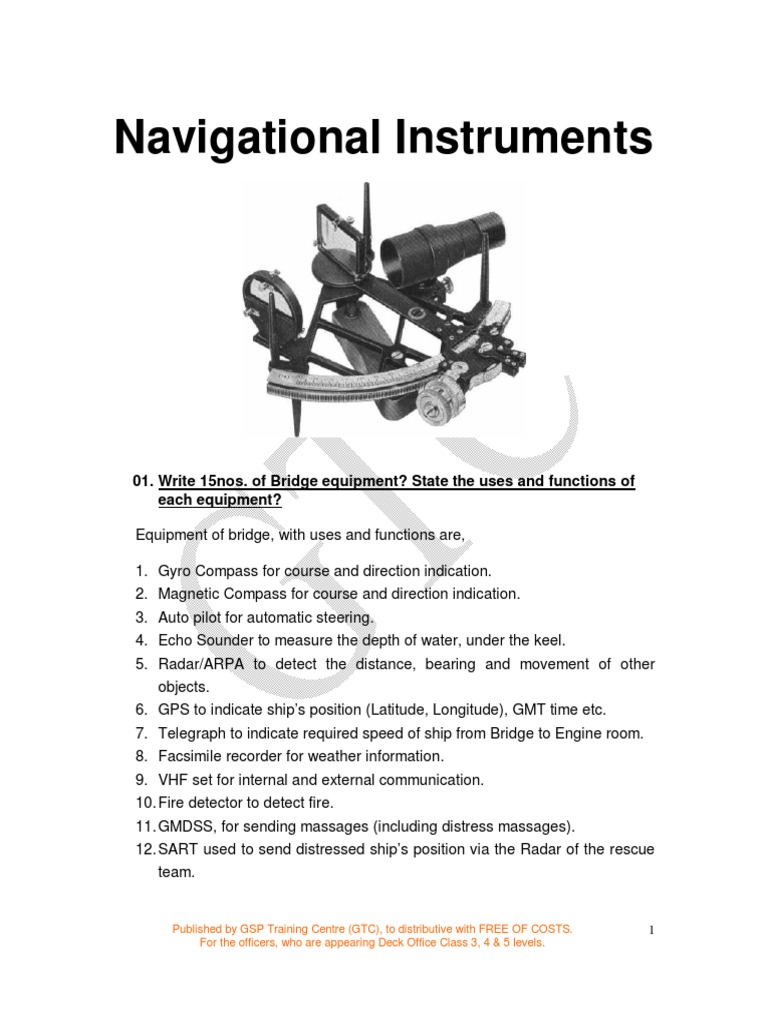 Navigational Instruments | PDF | Water Transport | Navigation