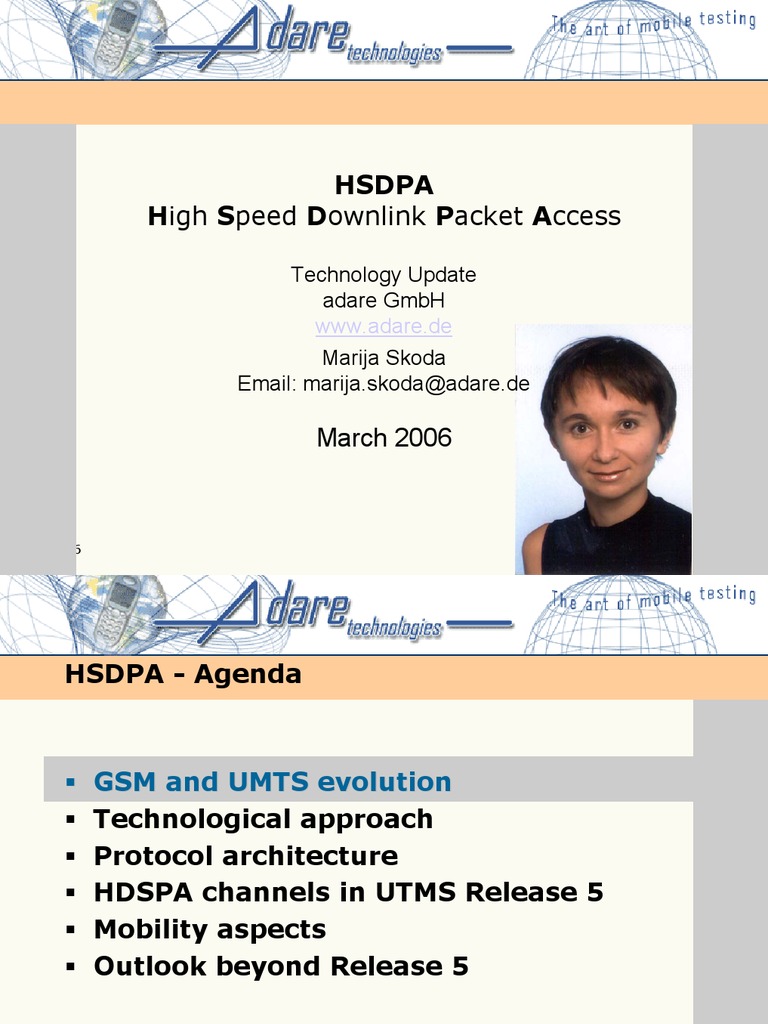 Hsdpa High Speed Downlink Packet Access: March 2006 | PDF | High Speed Packet Access ...