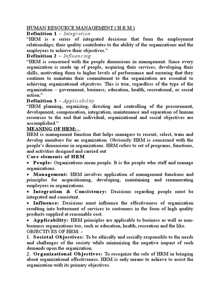Human Resource Management | PDF | Human Resource Management | Human ...