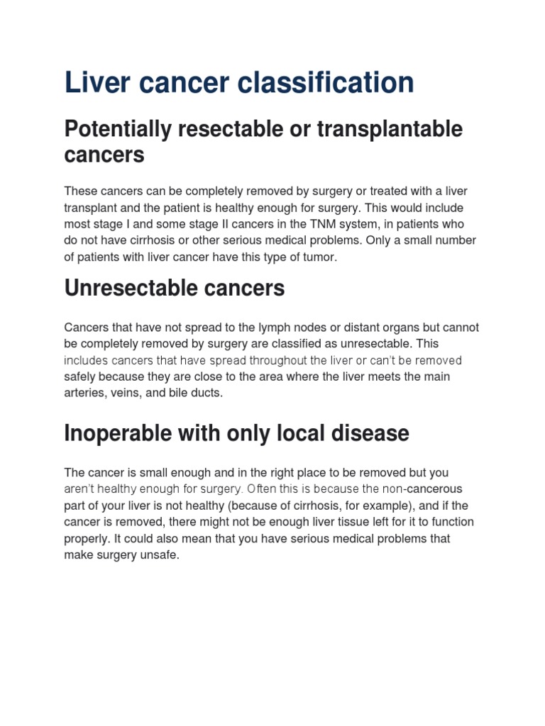 Liver Cancer Classification | PDF