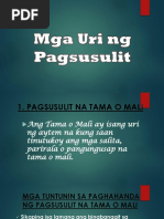 Mga Uri NG Pagsusulit | PDF