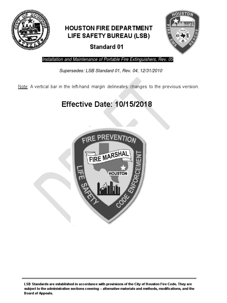Draft 2018 LSB Standards | PDF | Fire Safety | Fires