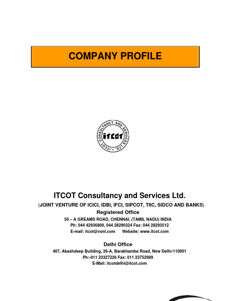 Company Profile: ITCOT Consultancy and Services LTD | PDF | Tamil Nadu | Entrepreneurship