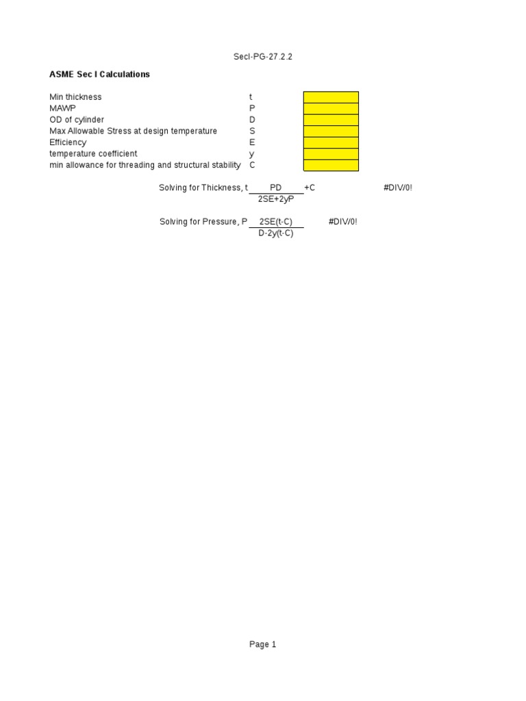 Calculating Minimum Cylinder Wall Thickness and Maximum Allowable ...