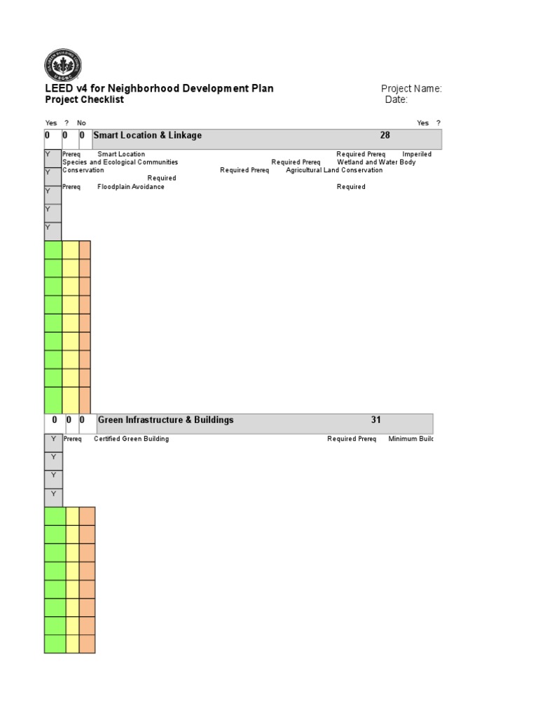 LEED v4 For Neighborhood Development Plan | PDF | Leadership In Energy ...
