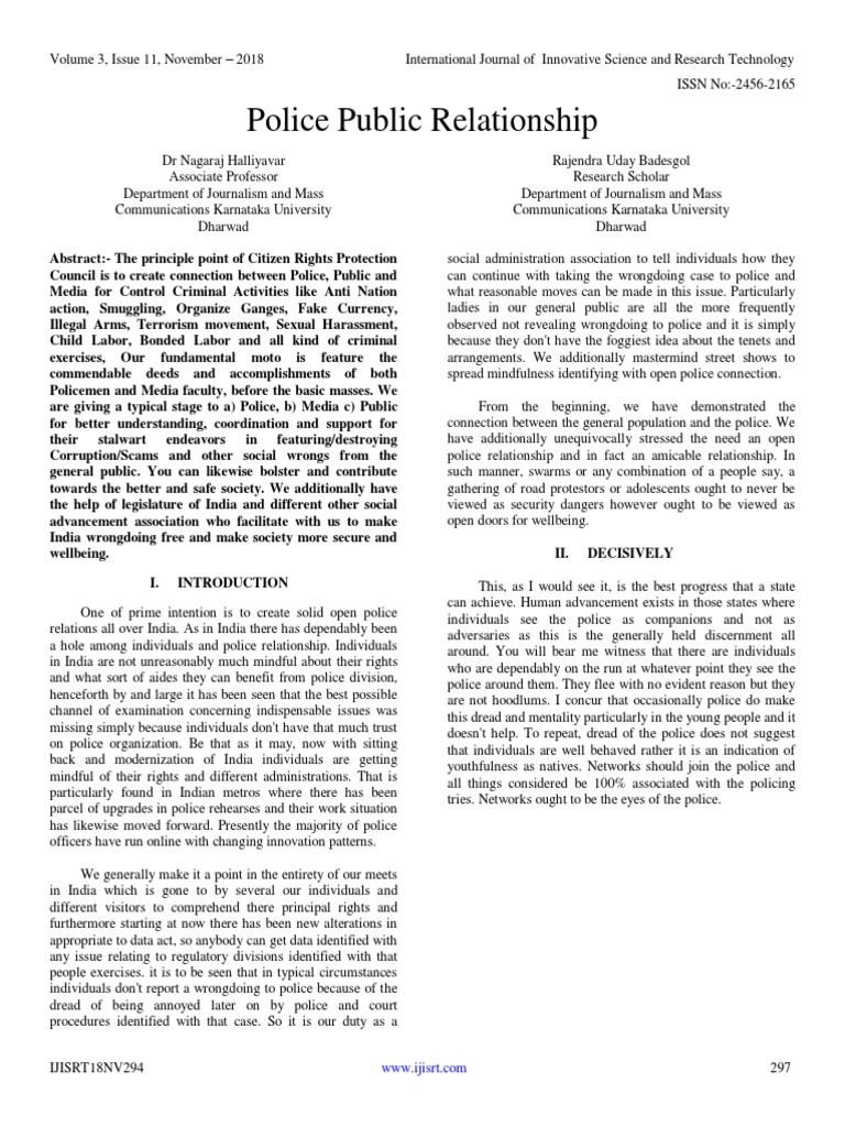 Police Public Relationship | PDF | Police | Mass Media
