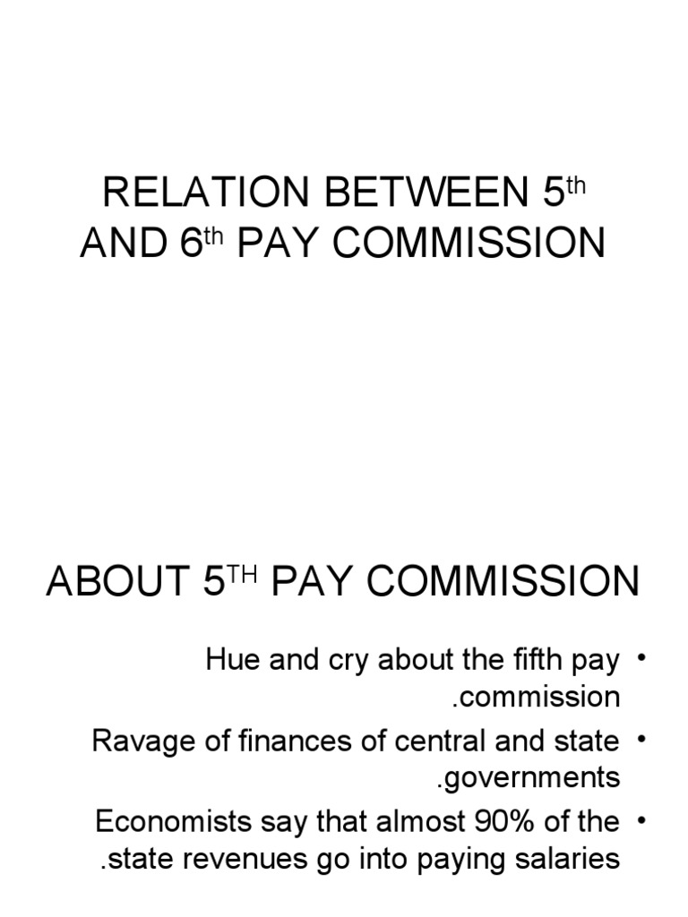 Relation Between 5th and 6th Pay Commission | PDF