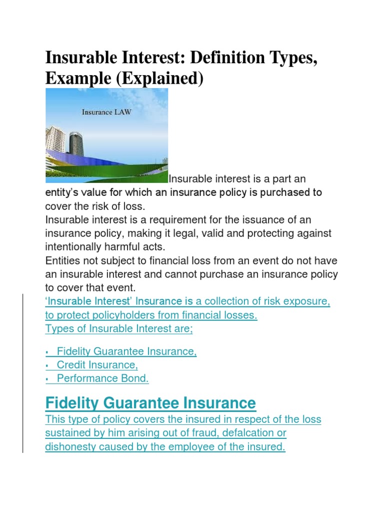 Insurable Interest Life | PDF | Surety Bond | Insurance