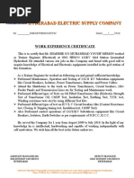 ITI Electrician Work Experience Certificate | PDF