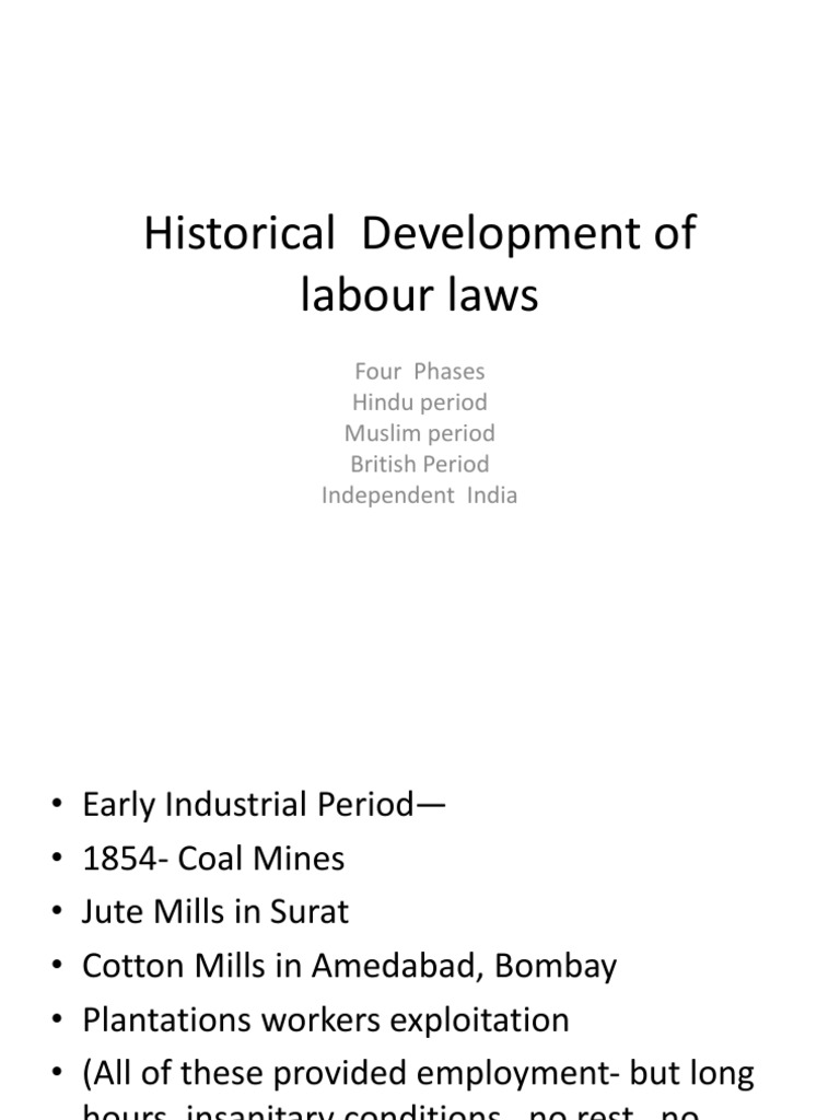 Historical Development of Labour Laws | PDF | Employment | Labor