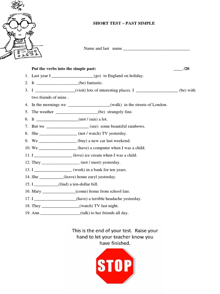 Short Test - Past Simple | PDF