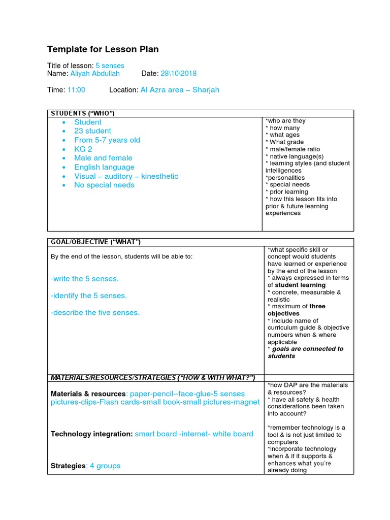 Lesson Plan | PDF | Lesson Plan | Special Education