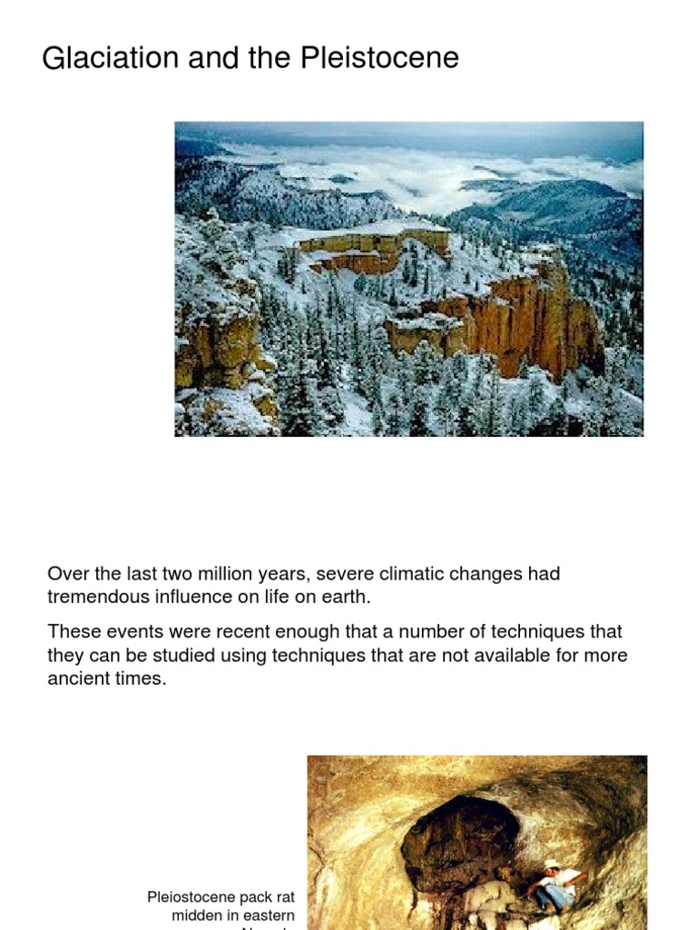 Pleistocene Glaciation and Climate Impact | PDF | Ice Age | Pleistocene