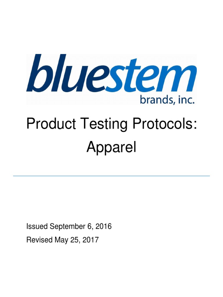 Bluestem Product Testing Protocols Apparel | PDF | Knitting | Wool