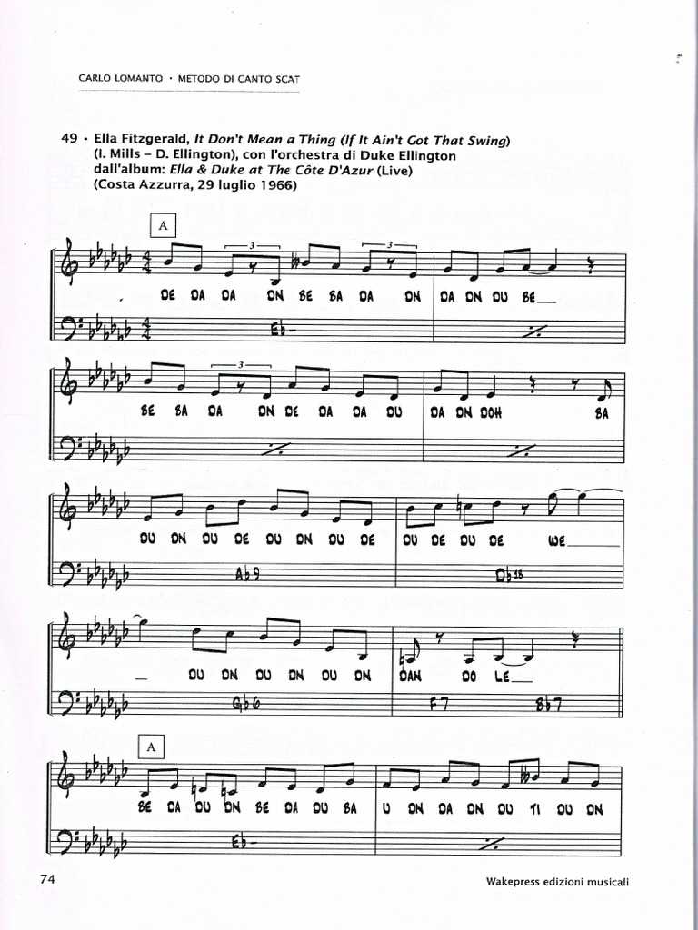 Ella Fitzgerald Scat Solo | PDF