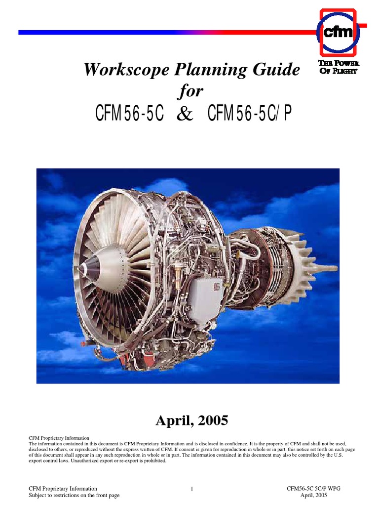 CFM56-5C Workscope Planning Guide | PDF | Turbine | Engines