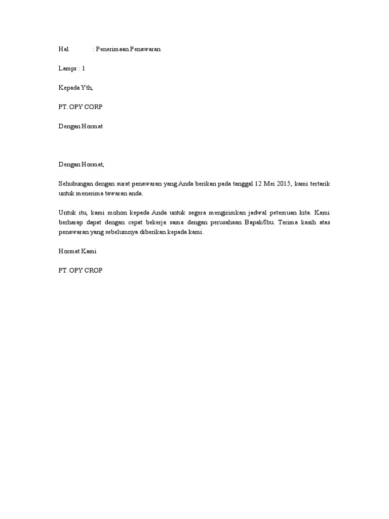 SURAT Korespondensi | PDF