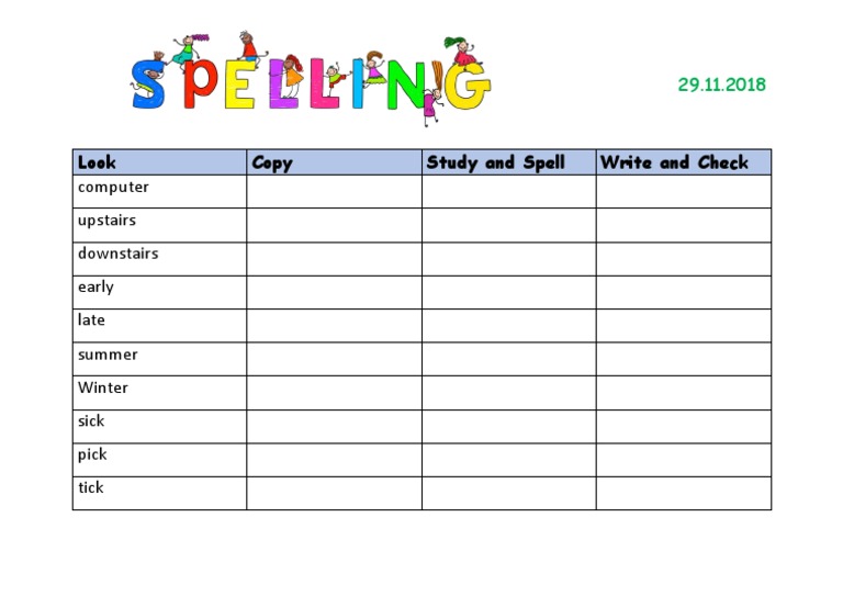 Spelling - Weekly | PDF
