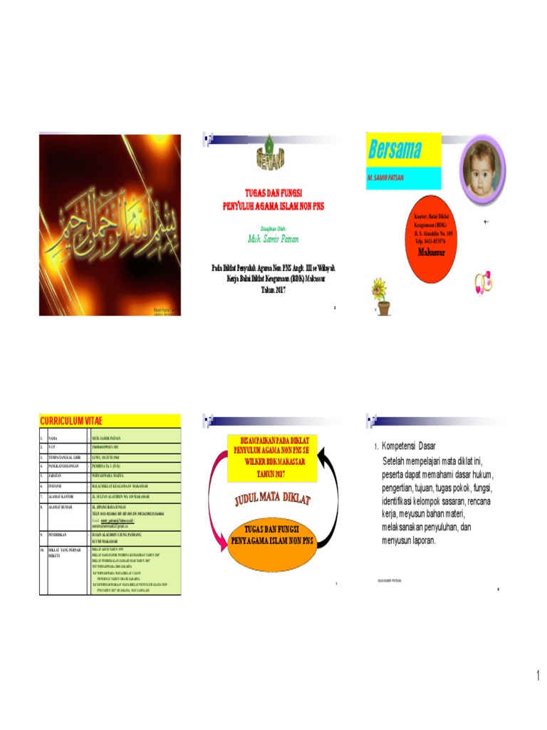 Tugas Penyuluh Agama Islam Non PNS | PDF
