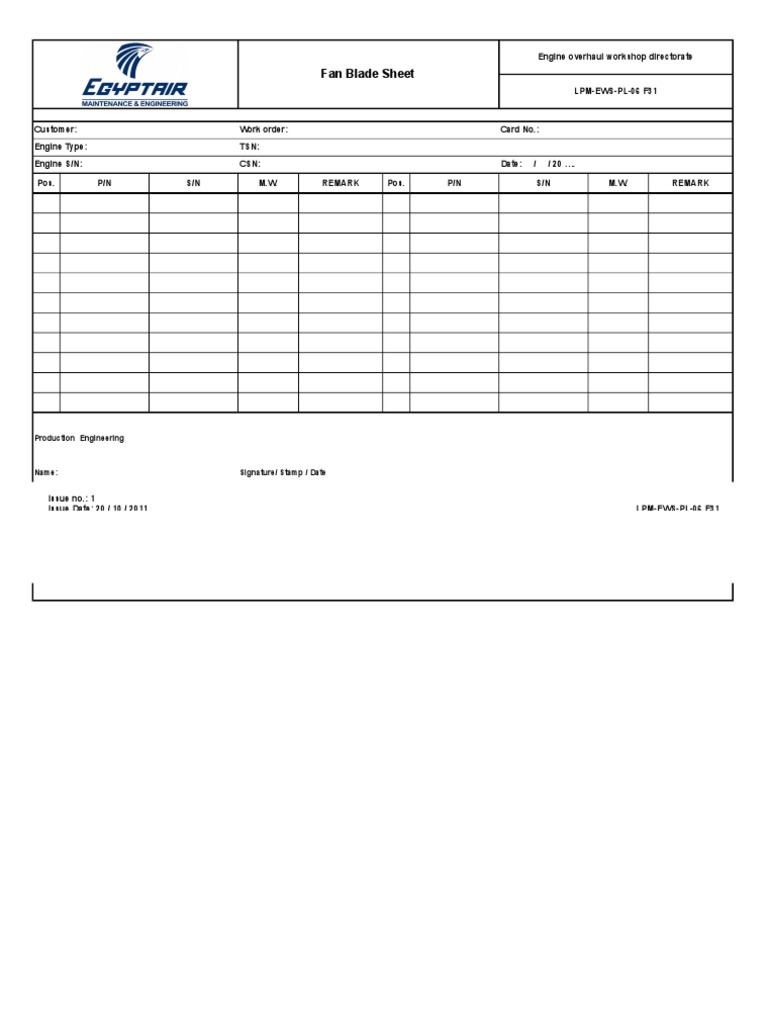 Fan Blade Sheet: Production Engineering | PDF | Technology & Engineering