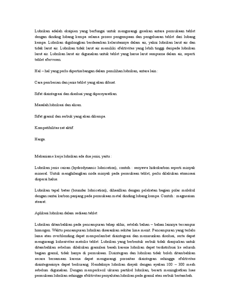 Lubrikan | PDF