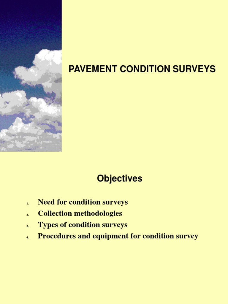 Pavement Condition Survey Overview | PDF | Road Surface | Road