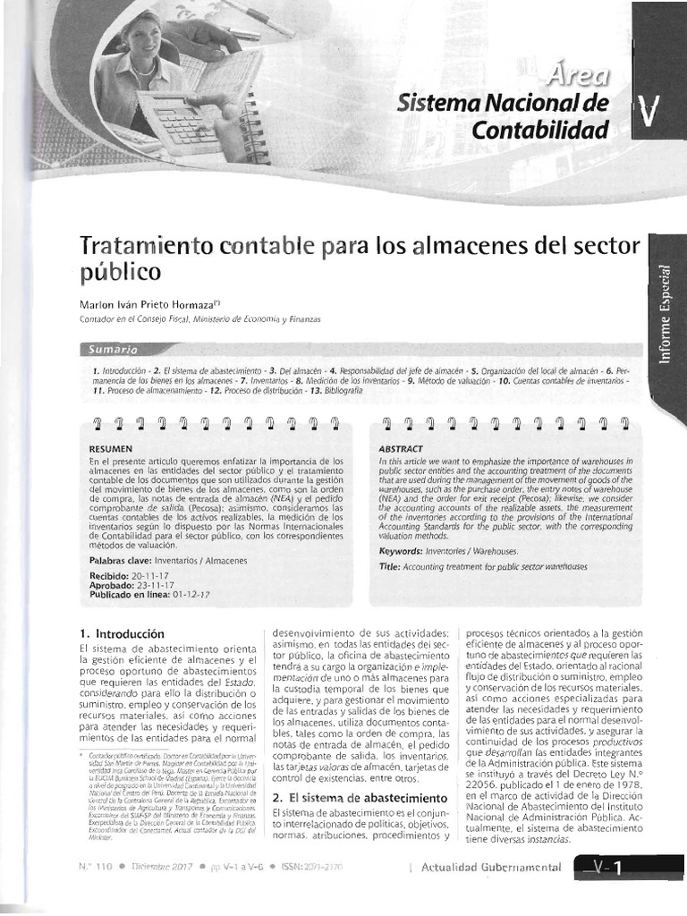 Tratamiento Contable de Almacenes Públicos | PDF | Bienes | Inventario