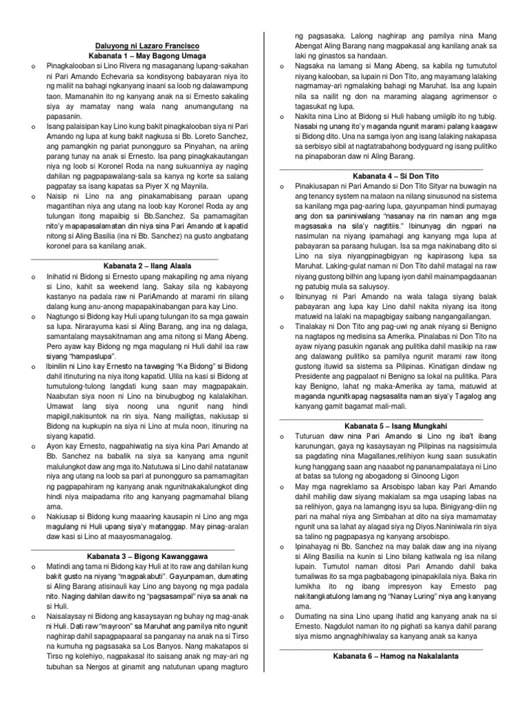 Daluyong Summary | PDF