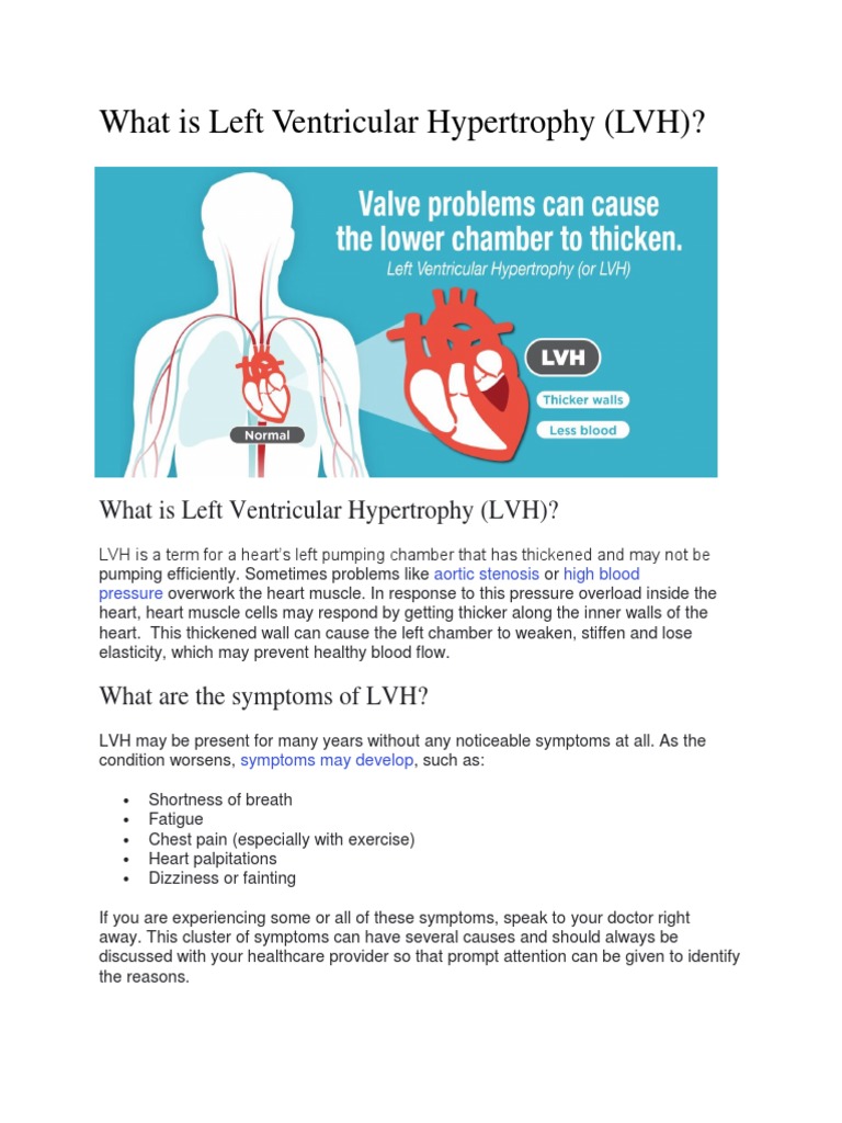Causes, Symptoms and Treatment of Left Ventricular Hypertrophy (LVH | PDF | Ventricle (Heart ...