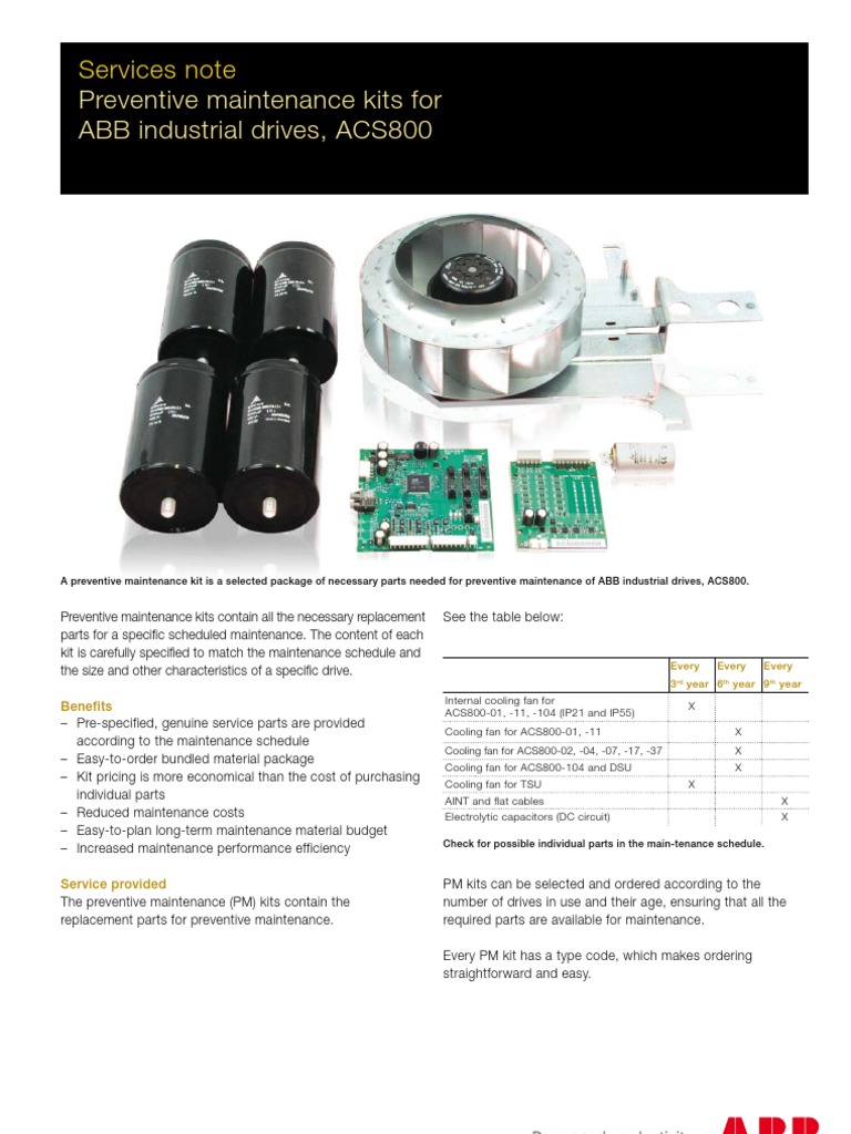 ABB ACS 800 PM Kits | Direct Current | Capacitor