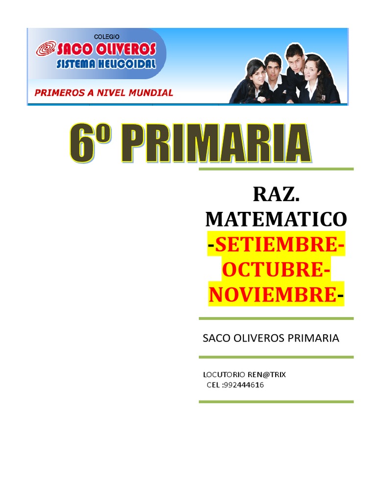 RAZ MATEM (Set Oct Nov) | PDF | Naturaleza