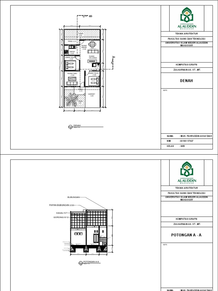 Gambar Kerja Rumah Type 105 | PDF