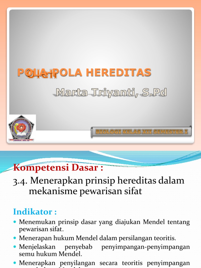 Pola Pola Hereditas | PDF | Seni & Disiplin Bahasa