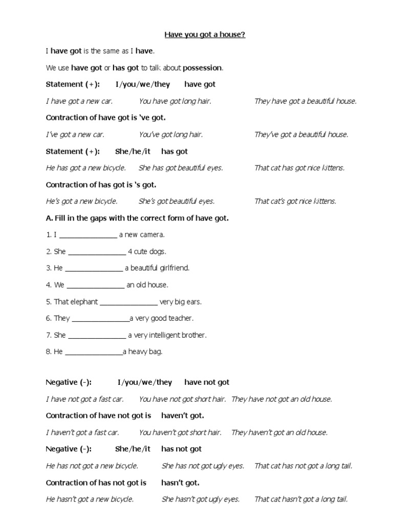 The Verb Have Got Possession | PDF | Linguistic Morphology | Linguistics